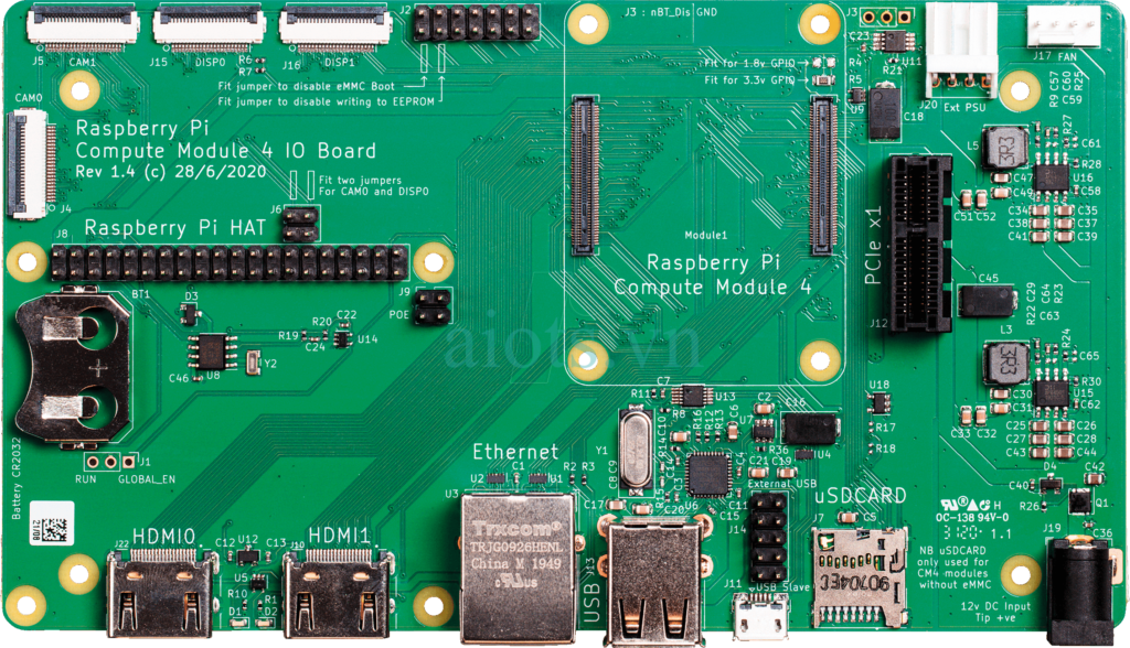 RASPBERRY PI CM4IO BOARD – Linh kiện AIoT